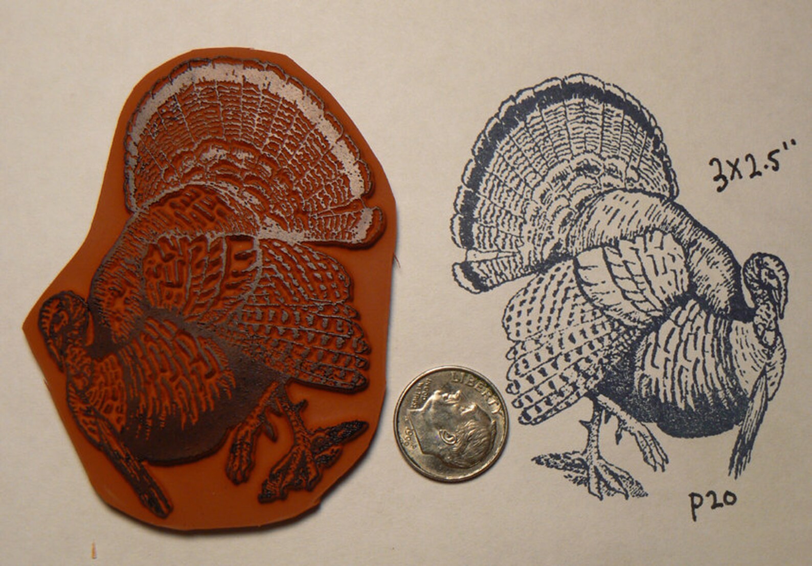 Turkey Rubber Stamp P20 - Etsy