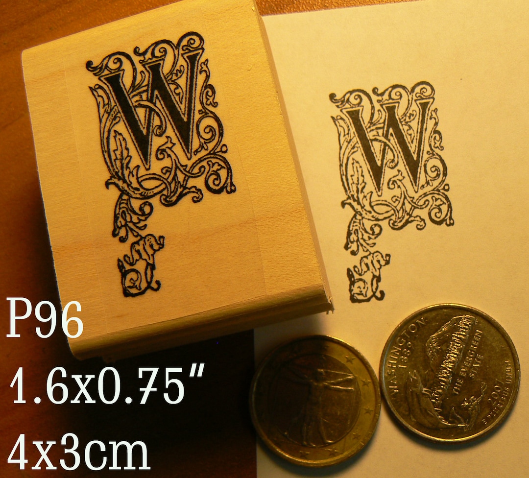 P96 Letter W Rubber Stamp - Etsy