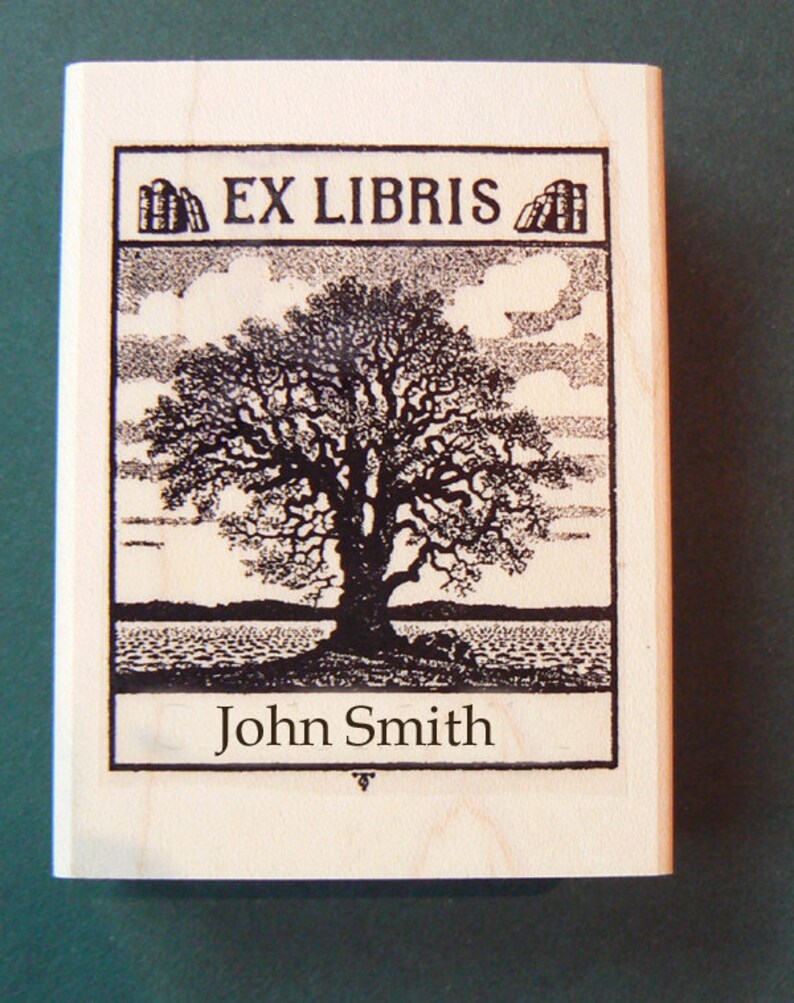 Ex-libris Rubber Stamp-personalized 1.5x2.5" - Etsy