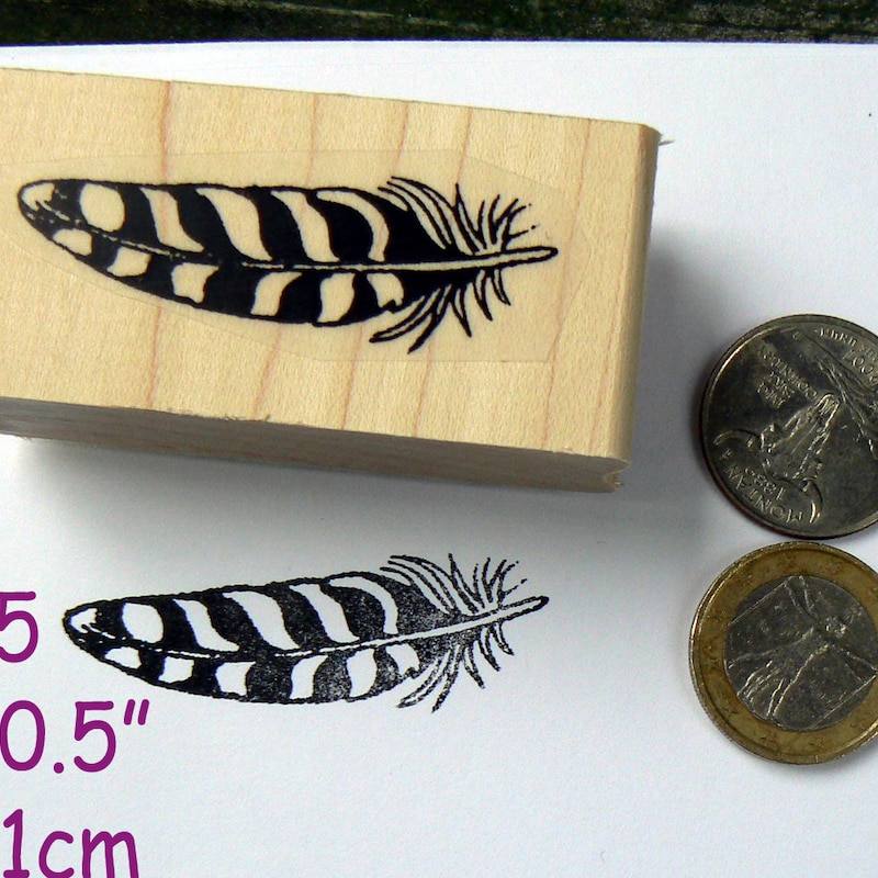 Feather Rubber Stamp - Etsy