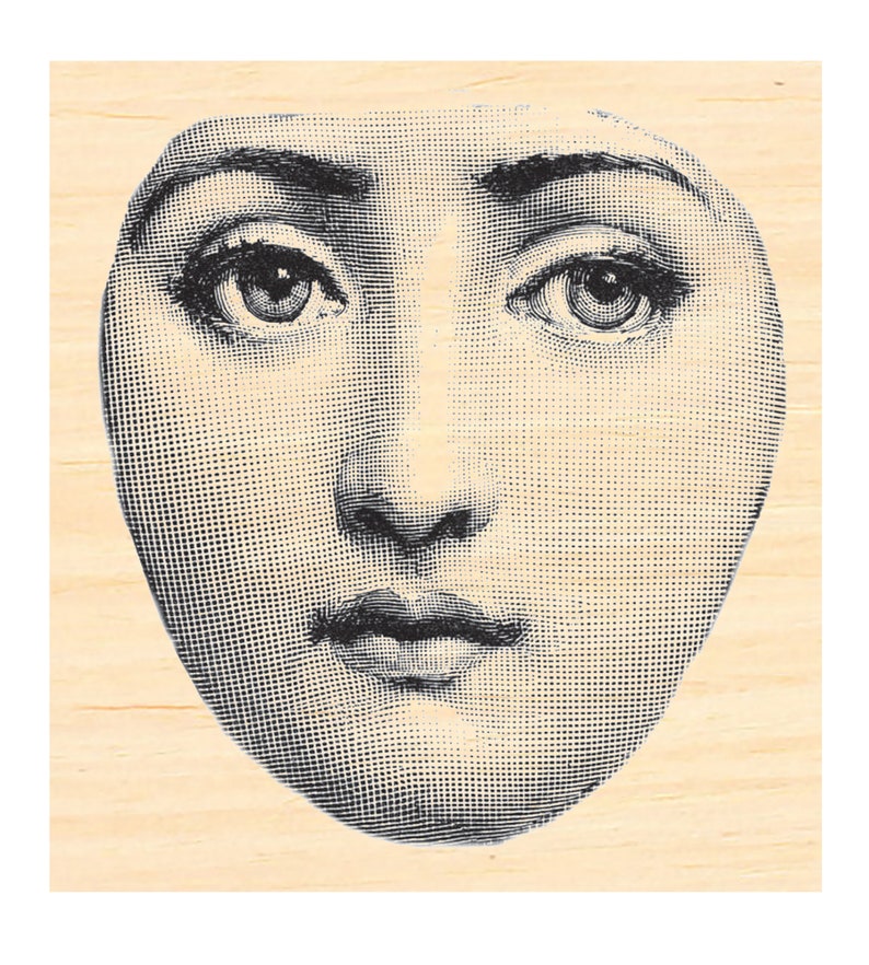 P132 Vintage Woman's Face Rubber Stamp - Etsy