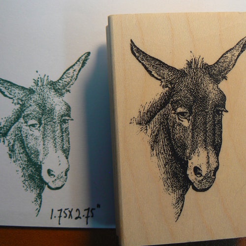 Donkey Rubber Stamp WM P10 - Etsy