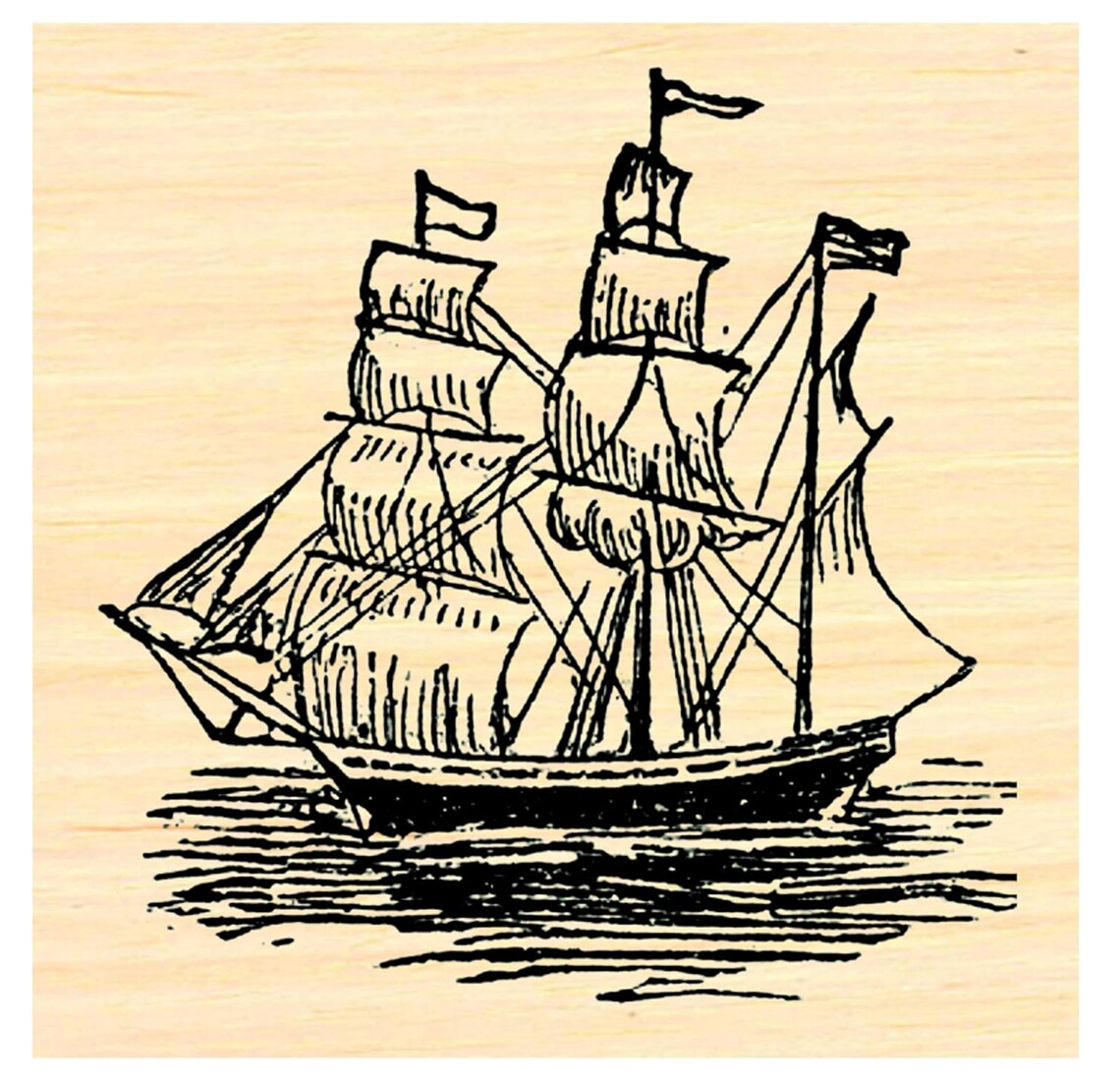 P41 Vintage Ship Rubber Stamp WM - Etsy
