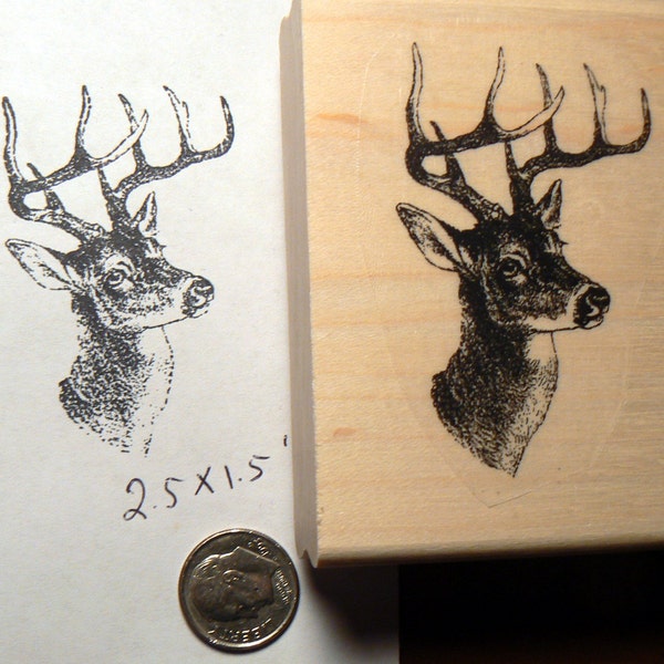 Deer Rubber Stamp - Etsy