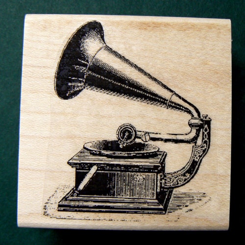 Record Rubber Stamp 2184 | Etsy