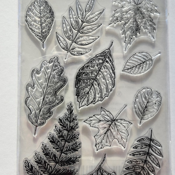 Leaf Rubber Stamp - Etsy