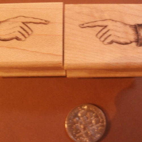 Rubber Stamp Set of 2 Hands Pointing Stamps Scrapbooking - Etsy