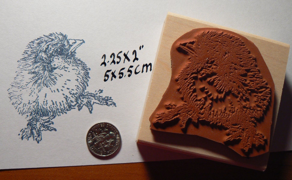 Baby Chicken Rubber Stamp Chick WM P27 - Etsy