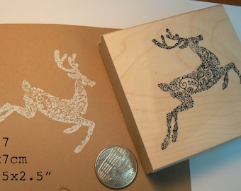 Deer Rubber Stamp | Etsy