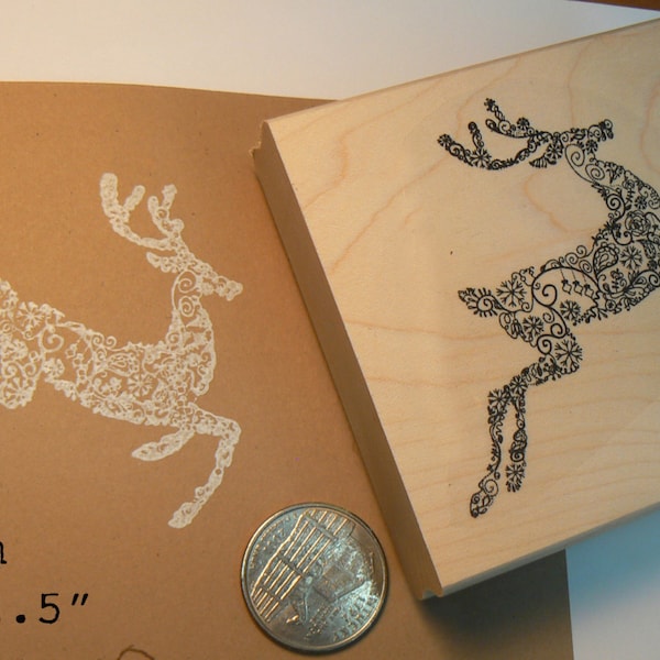 Deer Rubber Stamp - Etsy