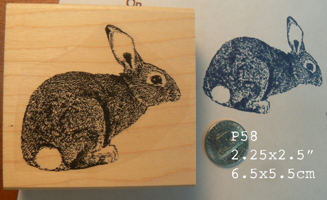 P58 Rabbit, Bunny Rubber Stamp - Etsy