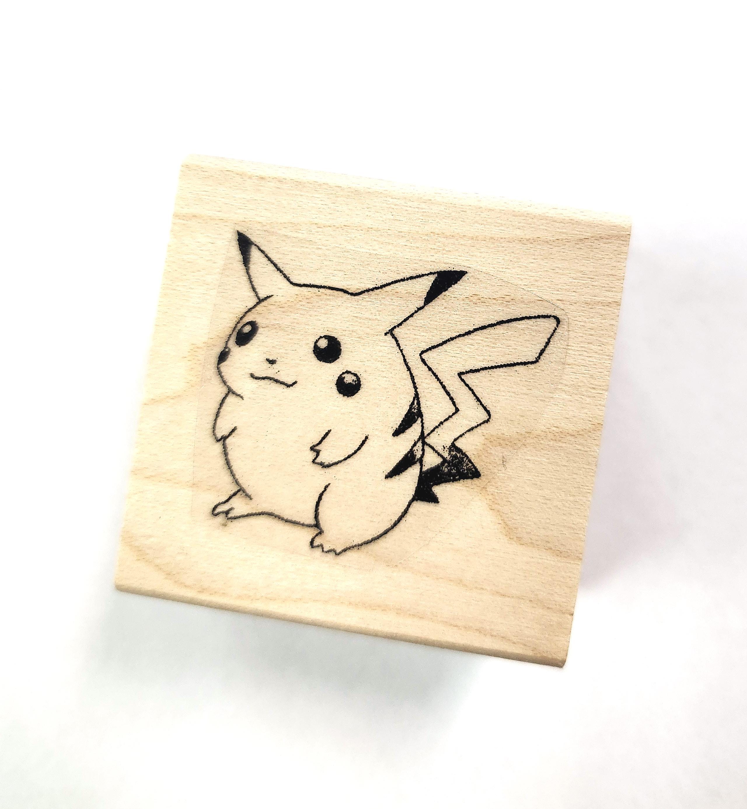 P137 Pikachu Anime Rubber Stamp - Etsy