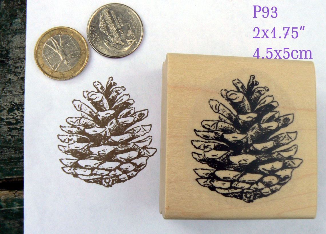P93 Pine-cone Rubber Stamp - Etsy