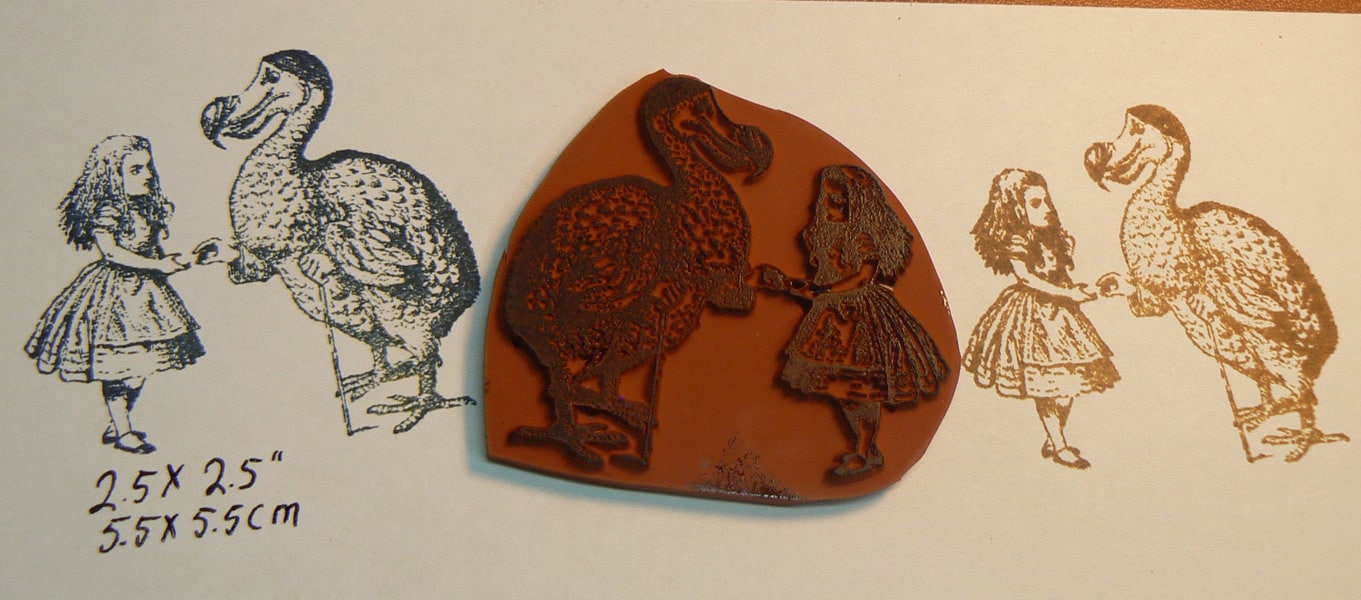 Alice in Wonderland Rubber Stamp Dodo Bird P13 - Etsy