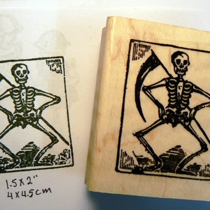P46 Grim Reaper, Skeleton Rubber Stamp - Etsy