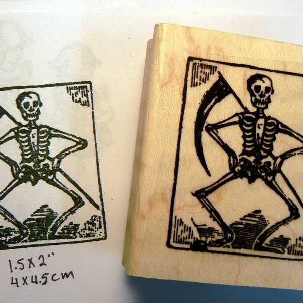 Skull Rubber Stamp - Etsy