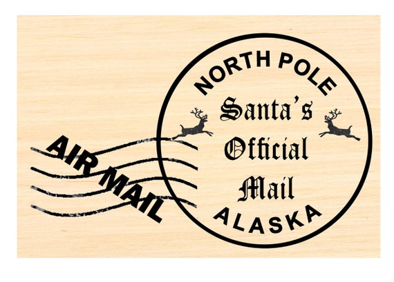 North Pole Alaska Postal Rubber Stamp Official Santa Mail | Etsy