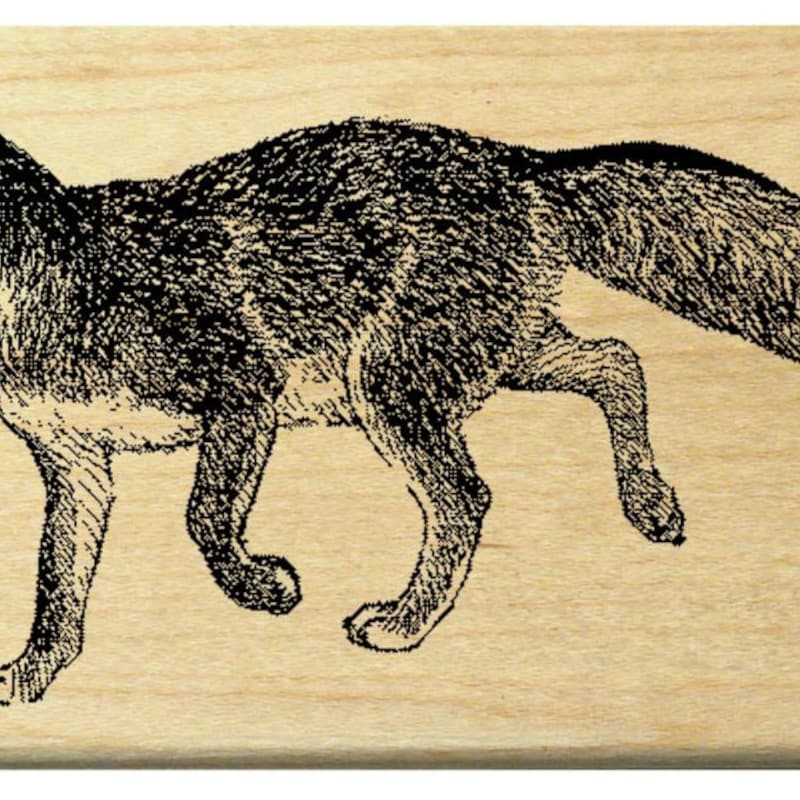 Fox Rubber Stamp - Etsy