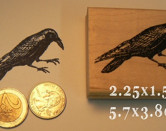 Crow Rubber Stamp | Etsy