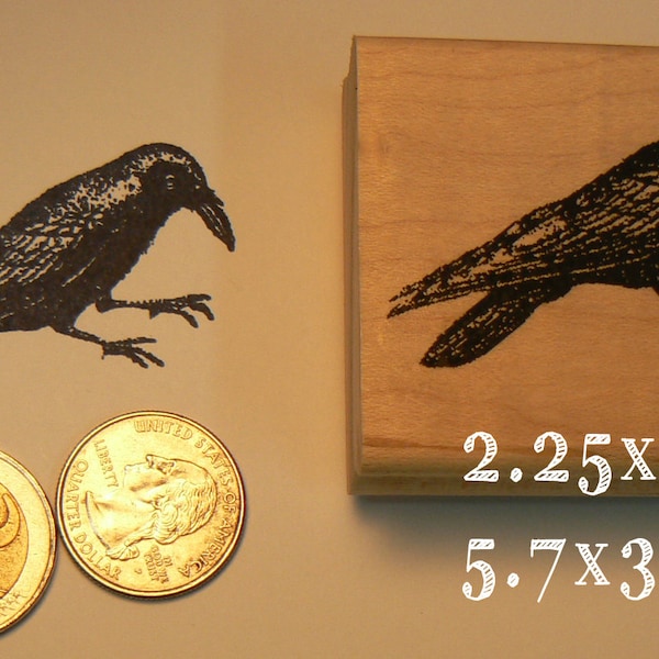 Crow Rubber Stamp - Etsy