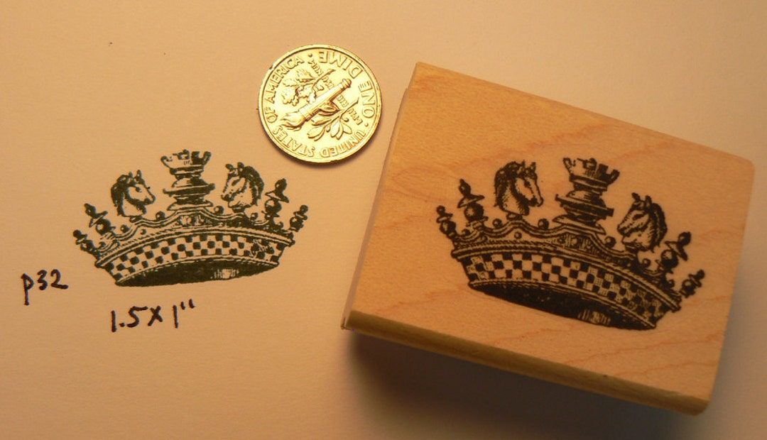 P32 Chess Crown Rubber Stamp - Etsy