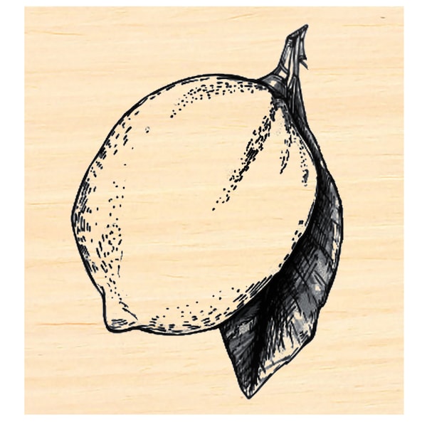 Lemon Rubber Stamp - Etsy