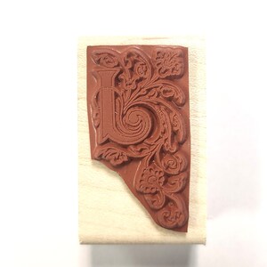 P41 Monogram J, Decorative Letter J Rubber Stamp - Etsy