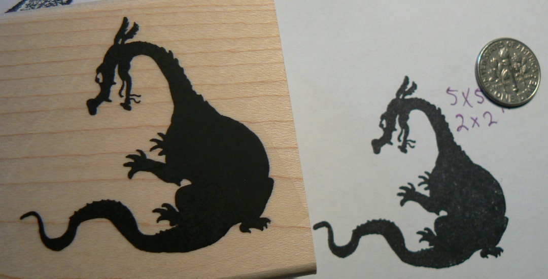 Dragon Rubber Stamp WM P49C - Etsy
