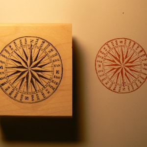 P28 Compass Rubber Stamp WM - Etsy