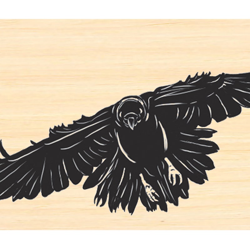 Crow Linocuts - Etsy