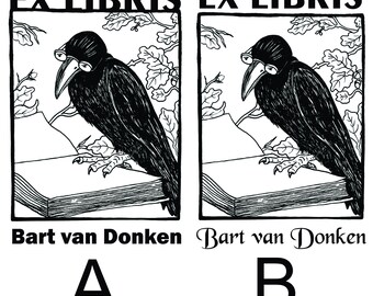 Crow Ex Libris - Etsy