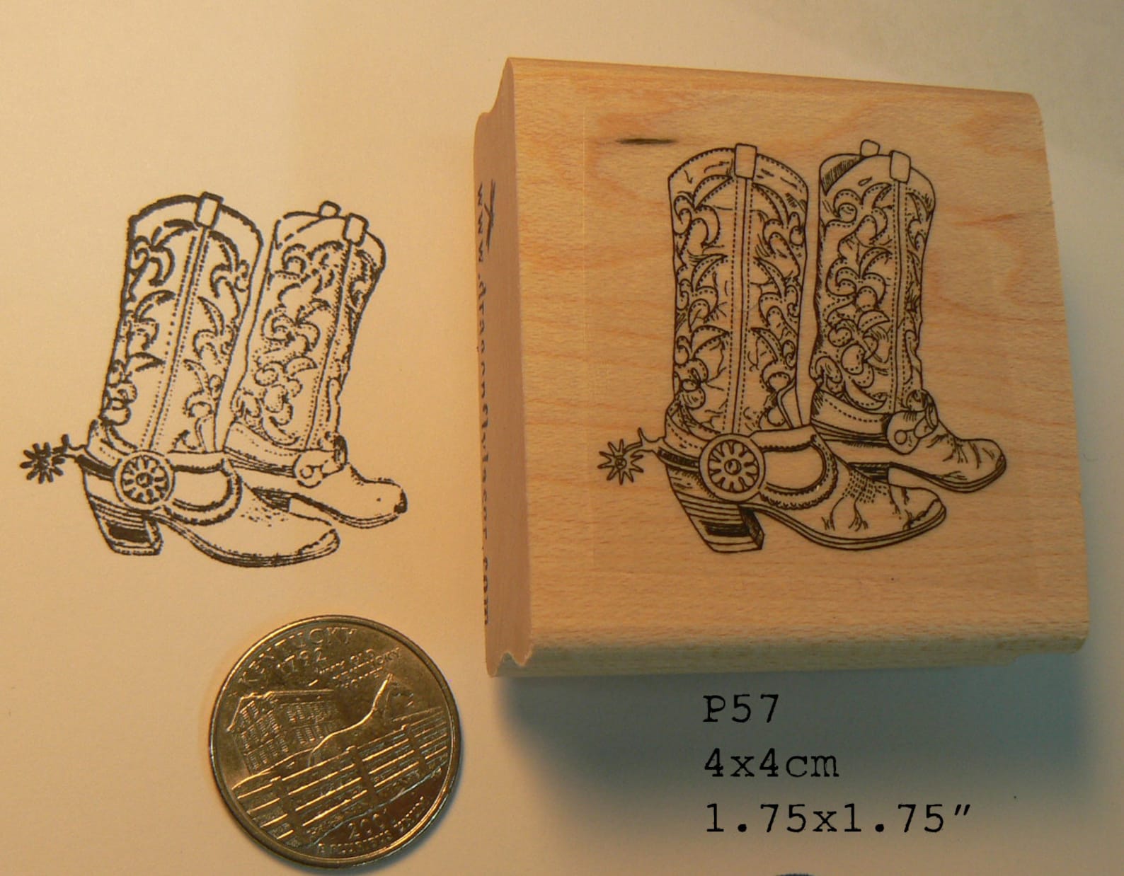 P57 Cowboy Boots Rubber Stamp - Etsy