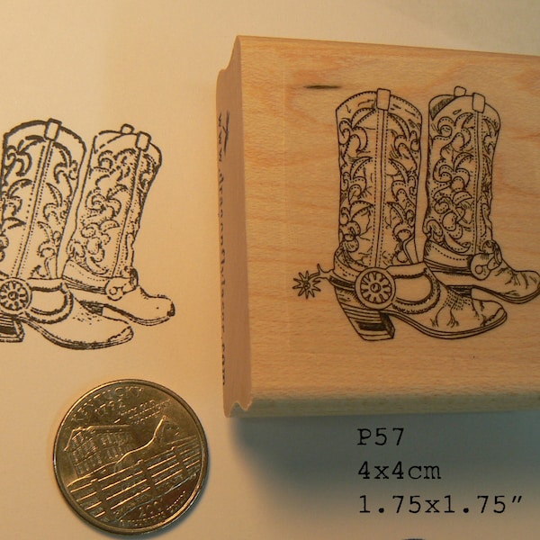 Cowboy Boots Stamp - Etsy