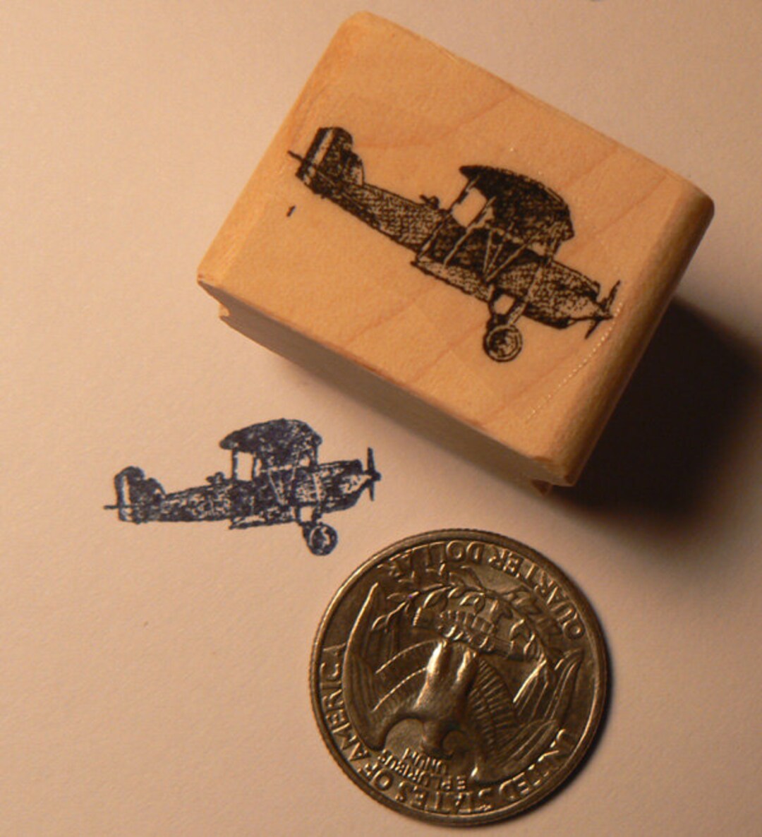 Airplane Rubber Stamp Miniature P24 - Etsy