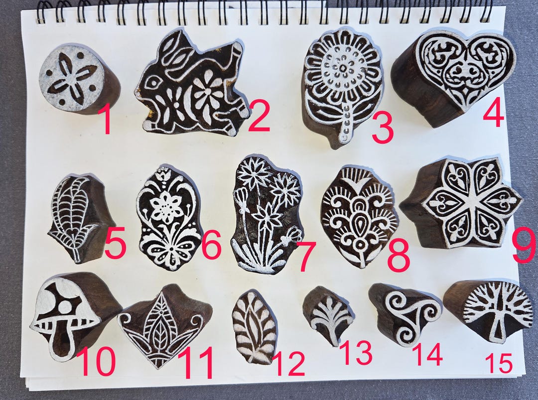 Indian Rosewood Carved Stamps - Pick a Style! They Arrived! - Etsy