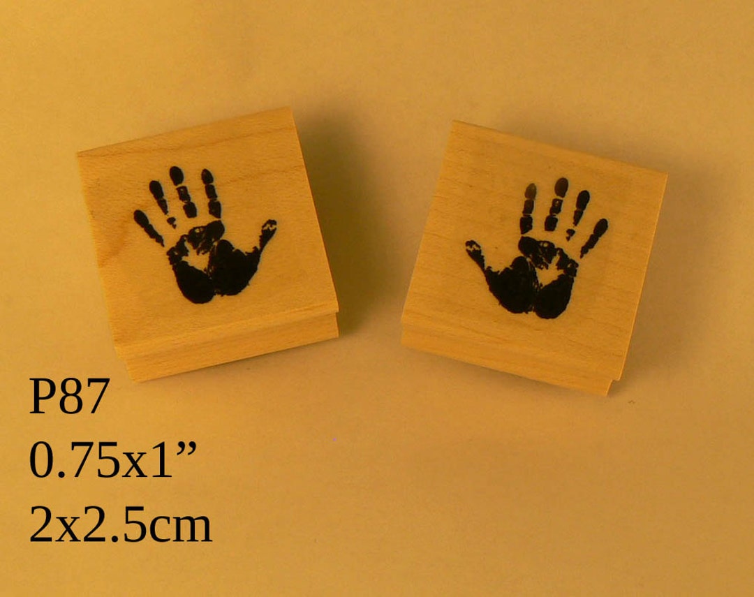 P87 2 Little Hand Prints Rubber Stamps - Etsy