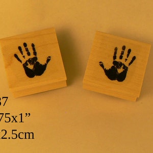 P87 2 Little Hand Prints Rubber Stamps - Etsy