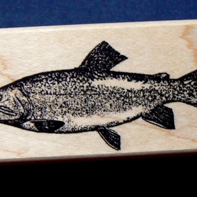 Fish Rubber Stamp - Etsy