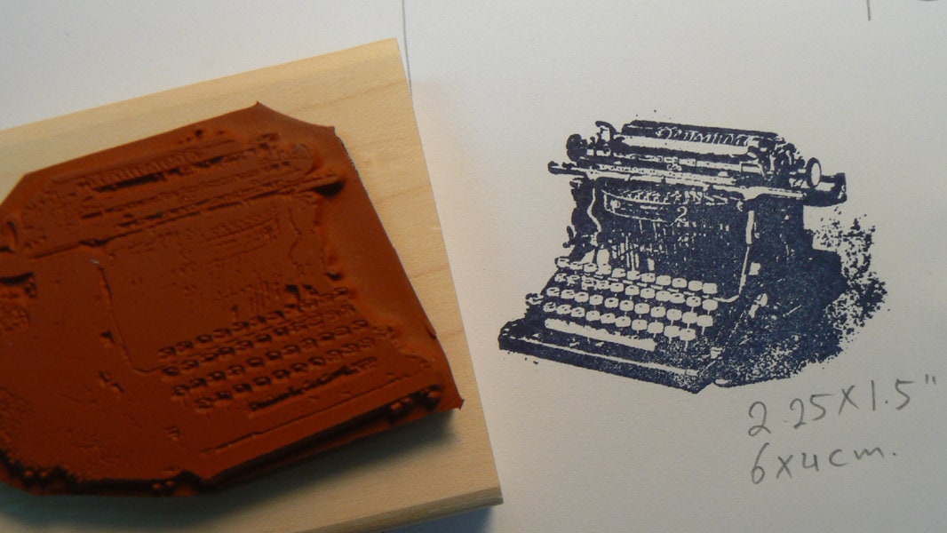 Vintage Typewriter Rubber Stamp P12 - Etsy