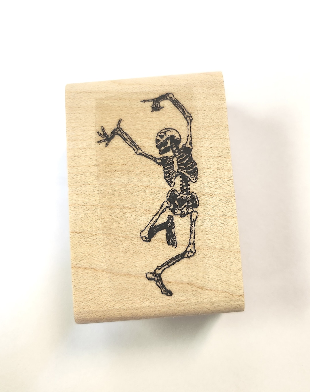 P39 Dancing Skeleton Rubber Stamp WM - Etsy