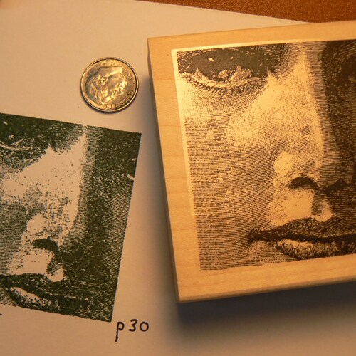 P132 Vintage Woman's Face Rubber Stamp - Etsy
