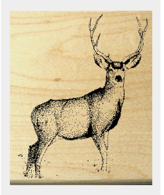 Deer Rubber Stamp P6 | Etsy
