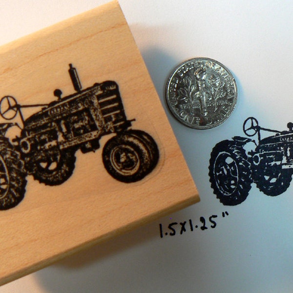 Tractor Rubber Stamp - Etsy