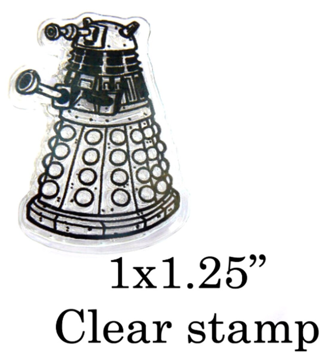 P54 Dalek Crystal Clear Rubber Stamp - Etsy