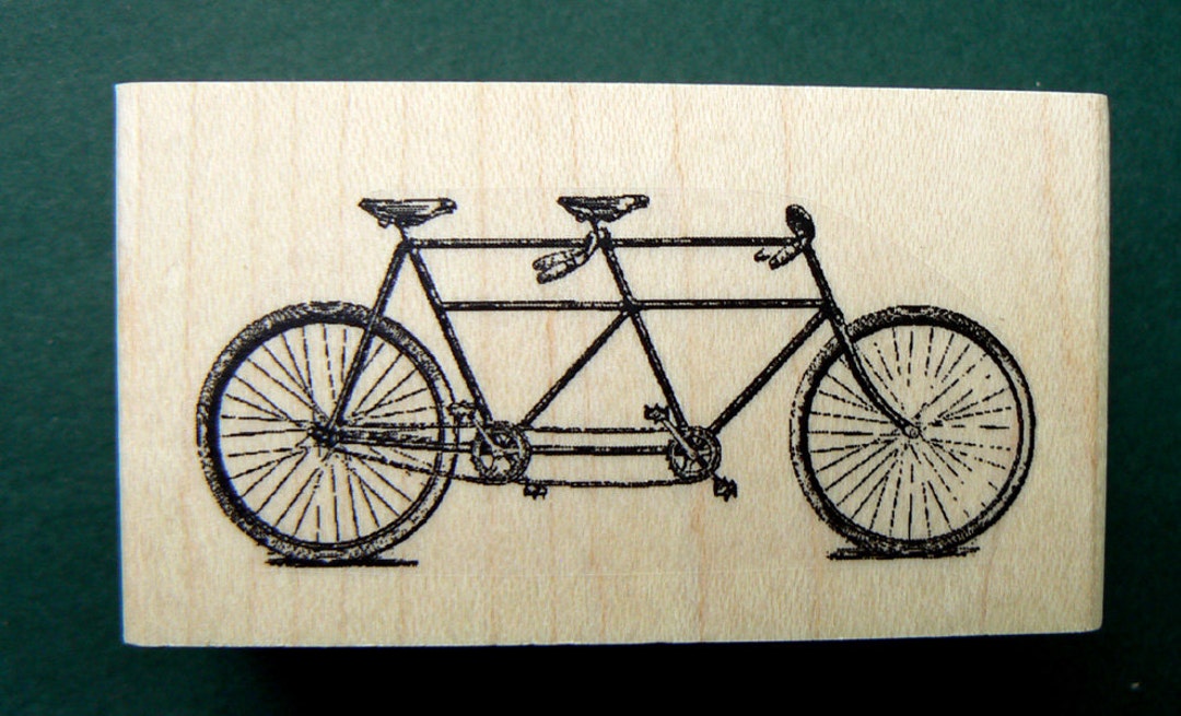 Tandem Bicycle Rubber Stamp P11 - Etsy