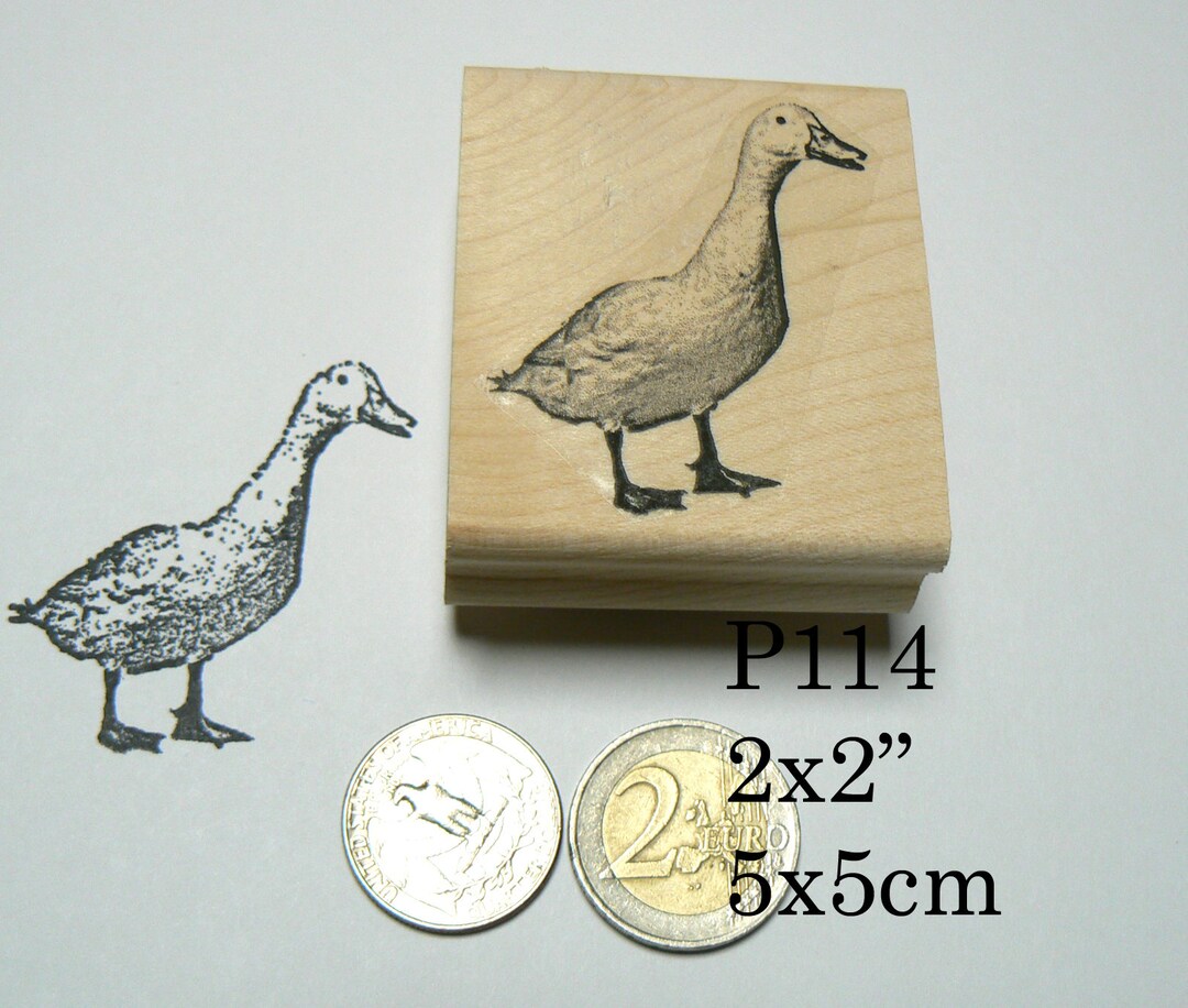 P114 Goose Rubber Stamp - Etsy