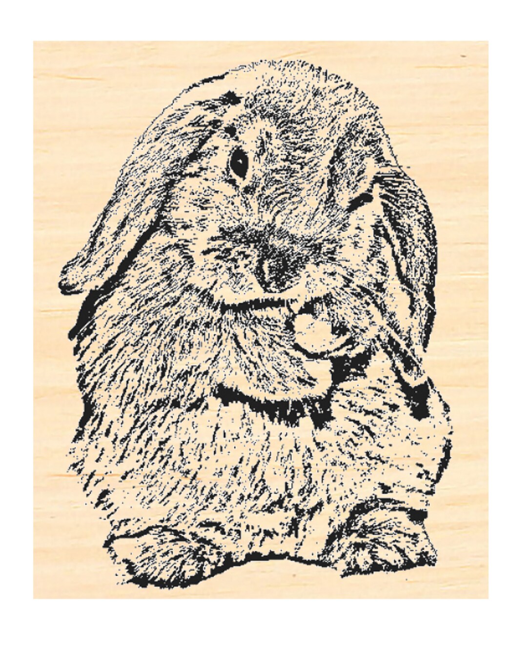 P128 Bunny -rabbit- Rubber Stamp - Etsy