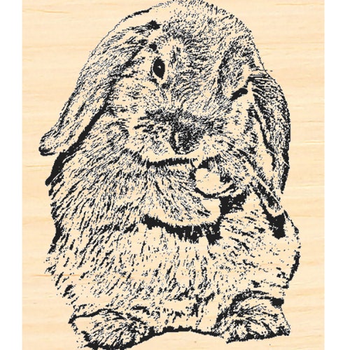 Rabbit Head RUBBER STAMP Bunny Stamp Rabbit Stamp Easter - Etsy