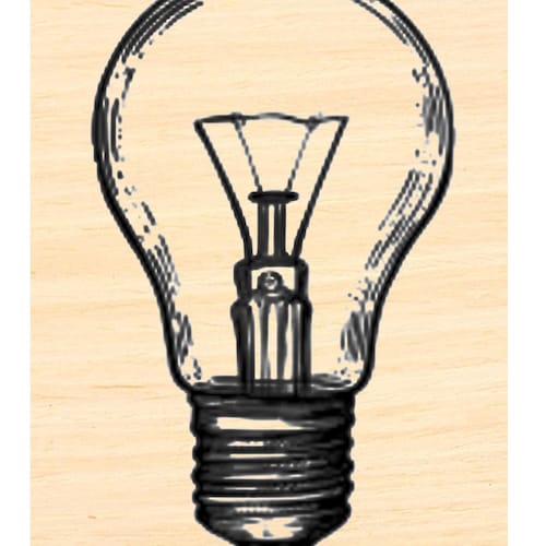 Good Idea Light Bulb Hand Carved Rubber Stamp - Etsy