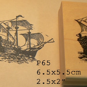 P65 Vintage Ship Rubber Stamp - Etsy